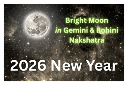 New Year Moon of 2026: The Moon in Gemini & Rohini – Divine Time Astrology